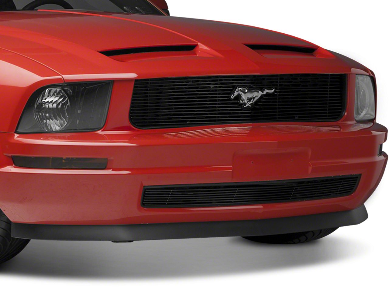 Modern Billet Mustang Billet Grille; Black 0509-v6-black-grille (05-09 ...