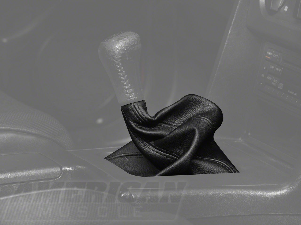 SR Performance Mustang Leather Shifter Boot 12131 (87-93 Mustang ...