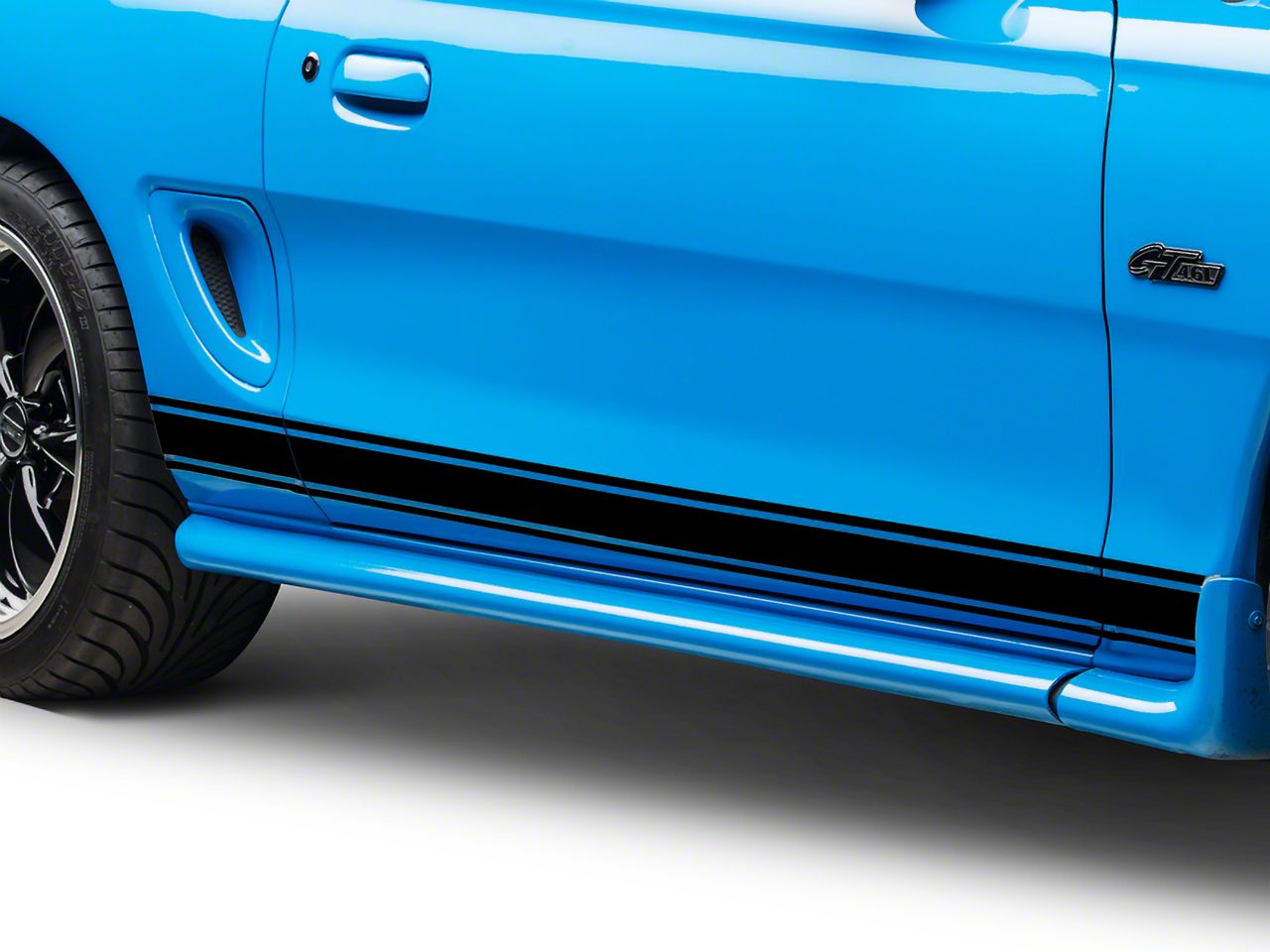SEC10 Mustang Rocker Stripes; Black 26038G94 (94-04 Mustang) - Free ...
