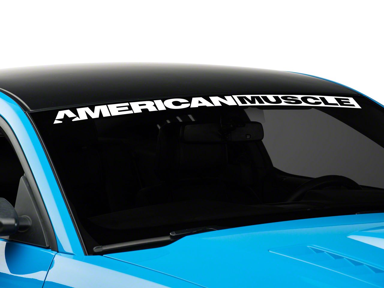 SEC10 Mustang AmericanMuscle Windshield Banner; White 26119 (05-14 ...