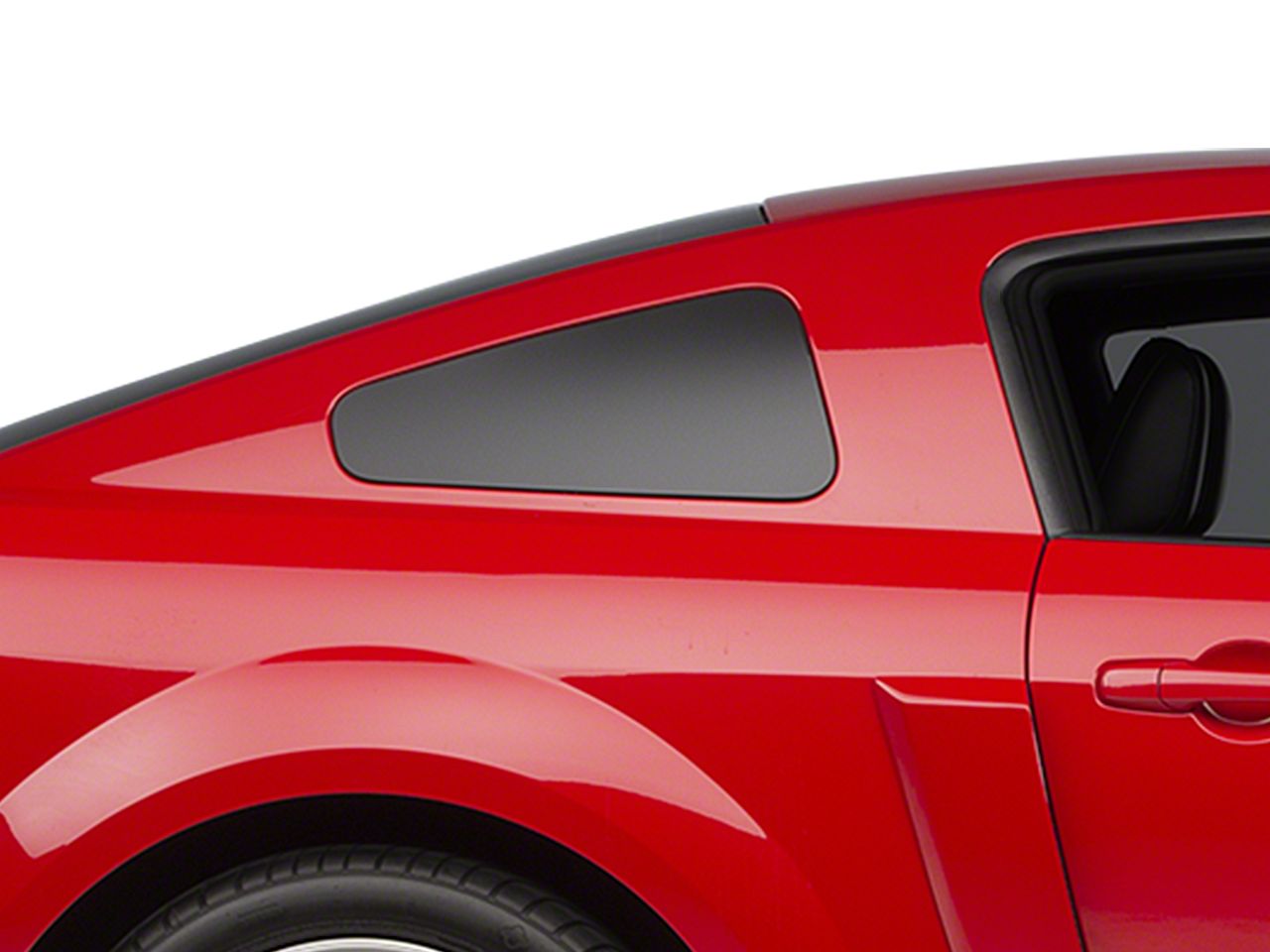 SEC10 Mustang Quarter Window Blackout; Matte Black 26258 (05-09 Mustang ...