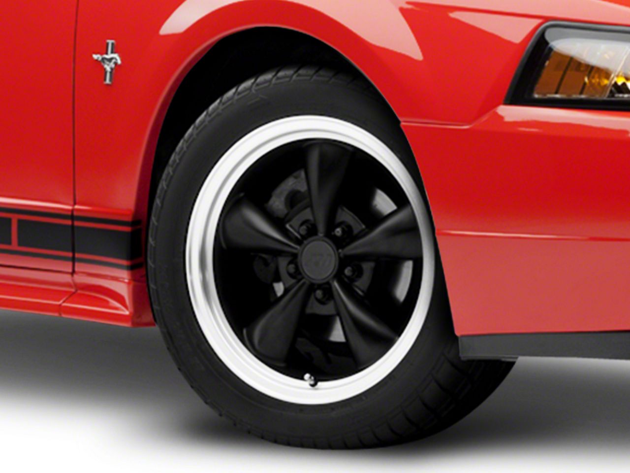 Mustang Bullitt Matte Black Wheel; 17x8 (99-04 Mustang) - Free Shipping