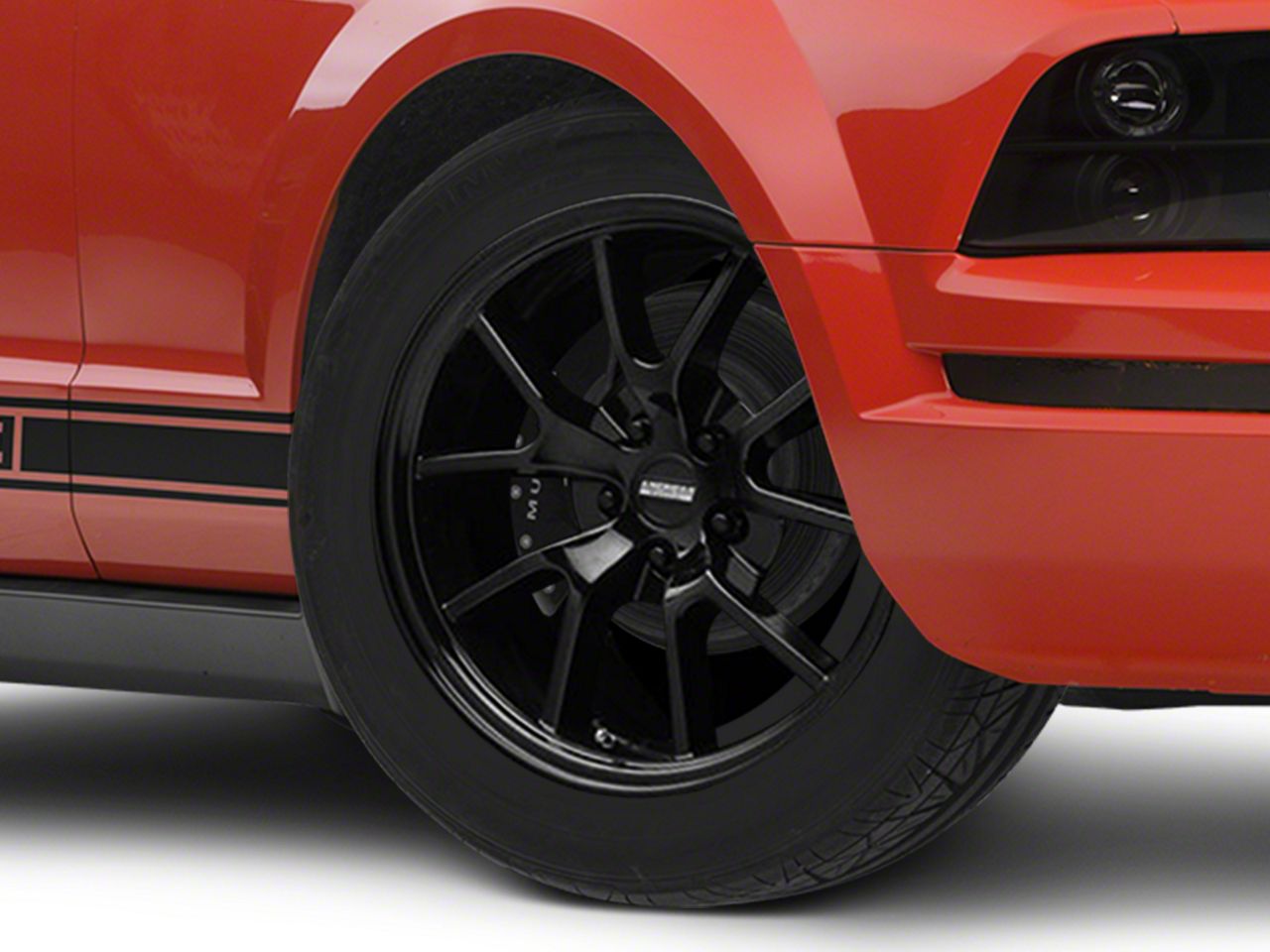 Mustang FR500 Style Solid Gloss Black Wheel; 18x9 (05-09 Mustang ...