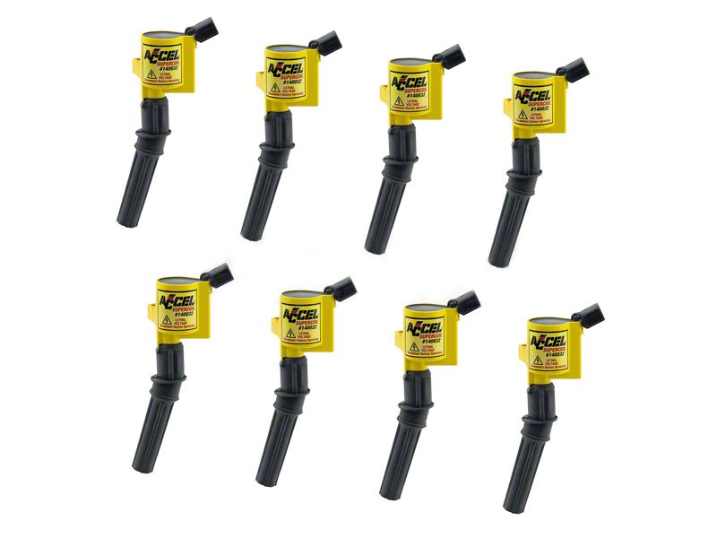 Accel Mustang Super Coil Packs; Yellow 140032-8 (99-04 Mustang GT ...