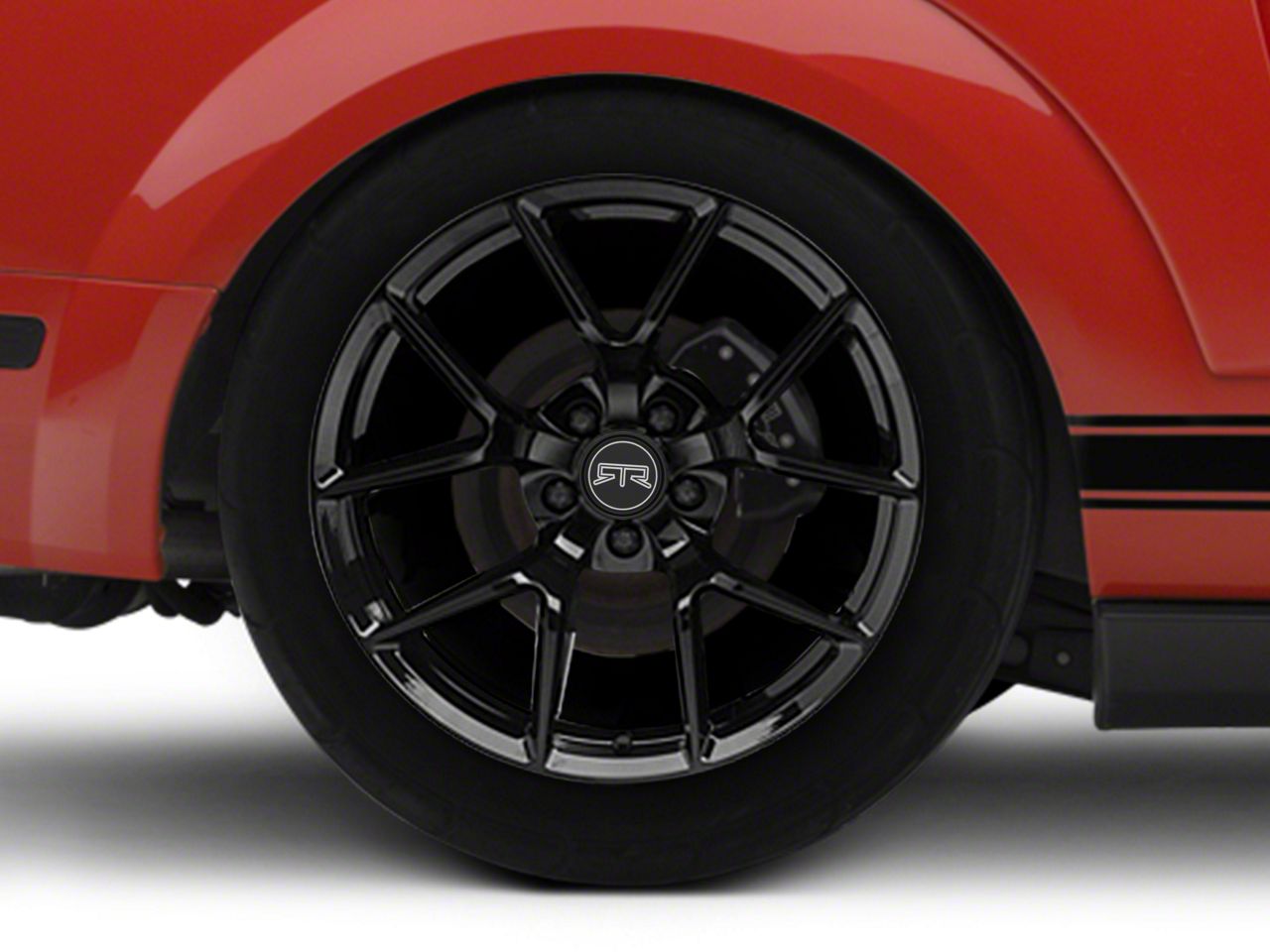 RTR Mustang Tech 5 Gloss Black Wheel; Rear Only; 19x10.5 A236966 (05-09 ...