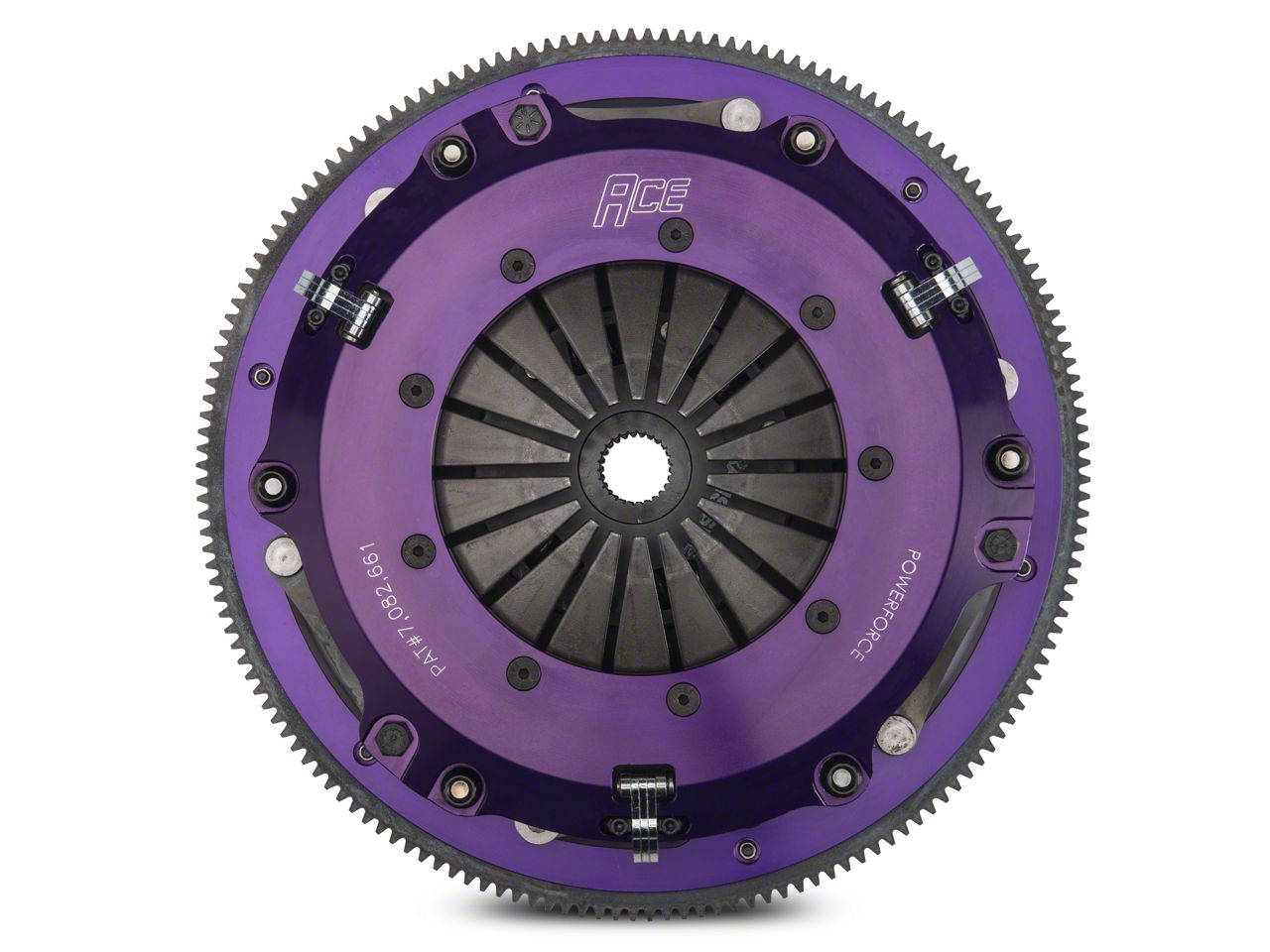 ACE Racing Mustang PowerForce Ceramic Twin Disc Clutch Kit with 8-Bolt ...