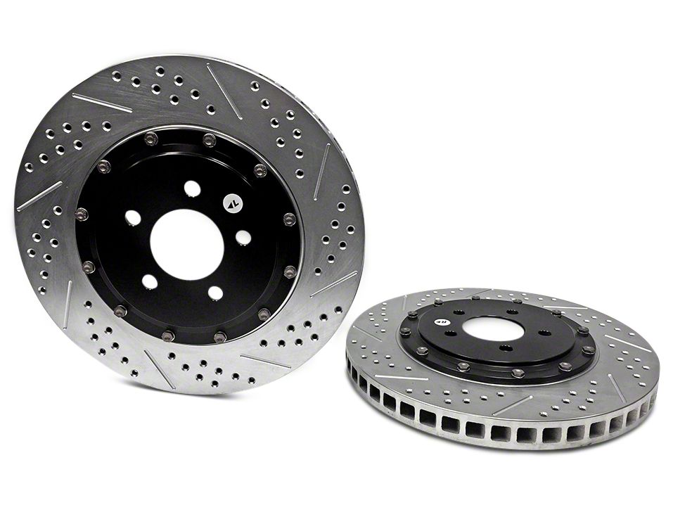 Baer Mustang EradiSpeed+ 2-Piece Drilled and Slotted Rotors; Front Pair ...