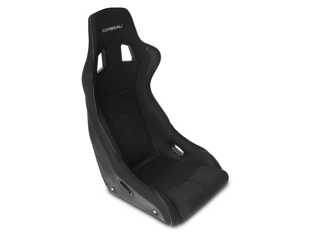 Corbeau Mustang DFX Seat; Black Vinyl/Cloth/Black Piping 34901BP (79-23 ...