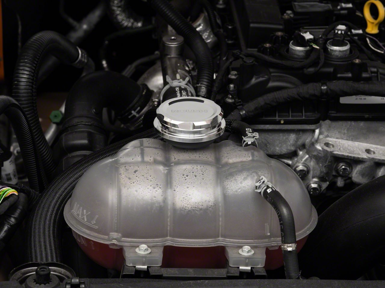 Roush Mustang Billet Radiator Cap; Polished 421258 (96-23 Mustang ...