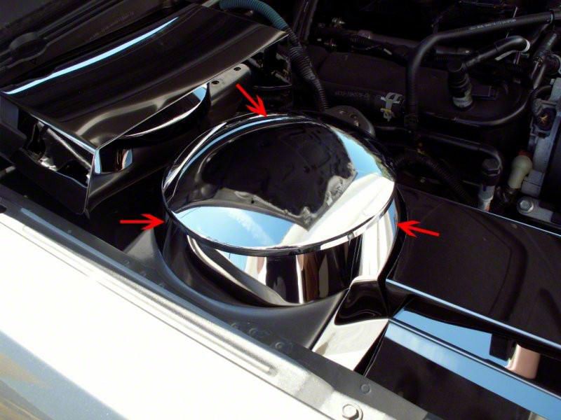 Mustang Strut Tower Covers; Polished (05-09 Mustang GT, V6) - Free Shipping