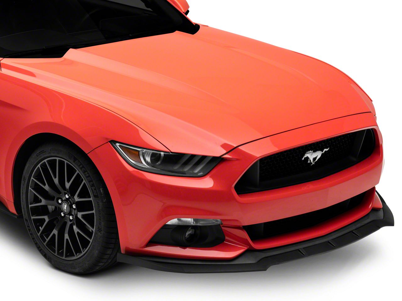 Mustang Chin Spoiler Lip; Matte Black (15-17 Mustang GT, EcoBoost, V6) - Free Shipping