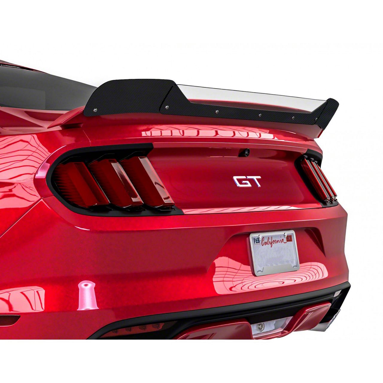 Mustang V3R Wicker Bill Rear Spoiler Add-On; Dry Carbon Fiber (15-23 ...