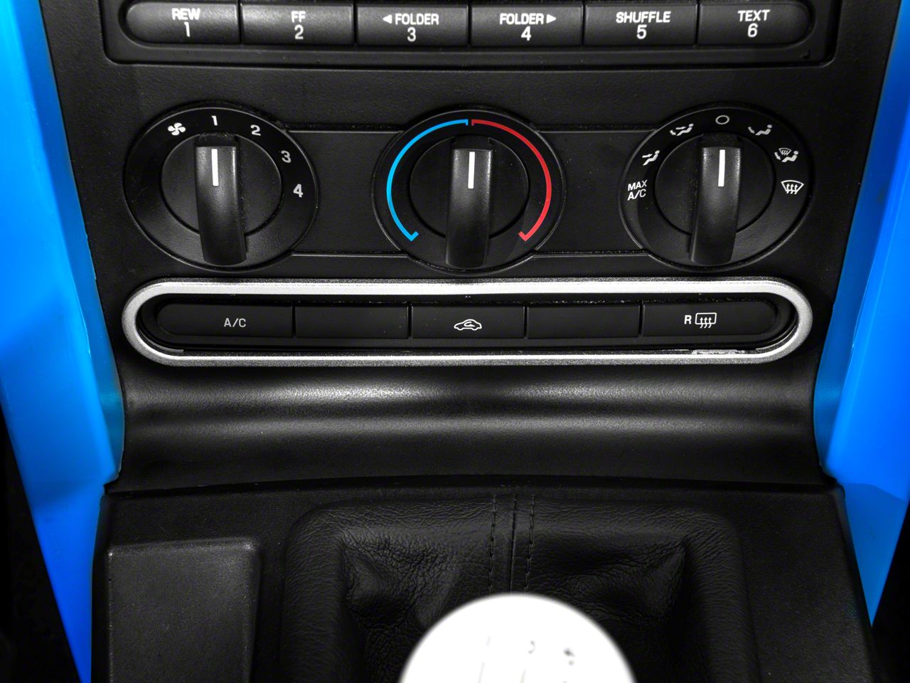 SpeedForm Mustang Modern Billet Dash Button Bezel; Satin 41317 (05-09 ...