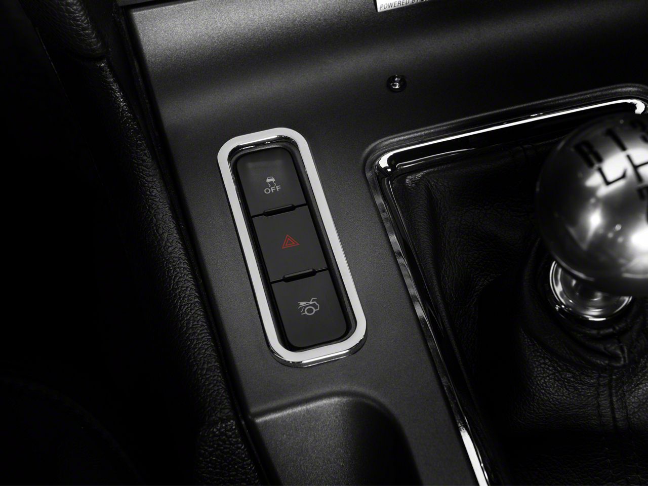 SpeedForm Mustang Modern Billet Console Button Bezel; Chrome 41318 (10 ...