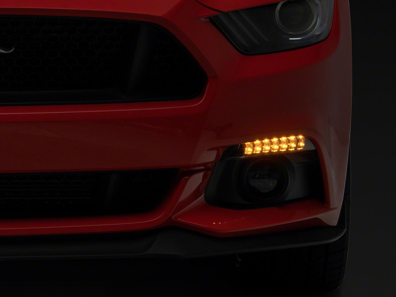 Mustang LED Sequential Switchback Turn Signals; Gloss Black (15-17 ...