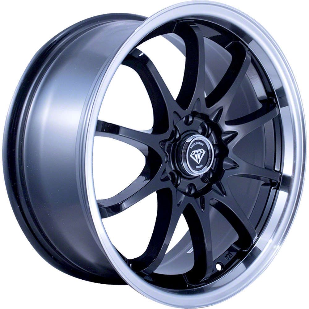 G-Line Alloys Mustang G1018 Gloss Black Machined Wheel; 18x8.5 ...