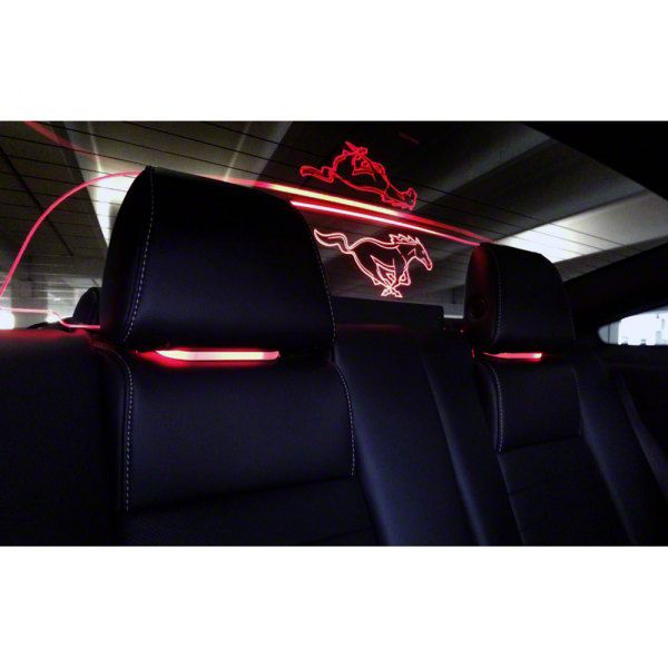 Mustang Wind Deflector with Running Pony; Extreme Lighting Kit (11-14 ...