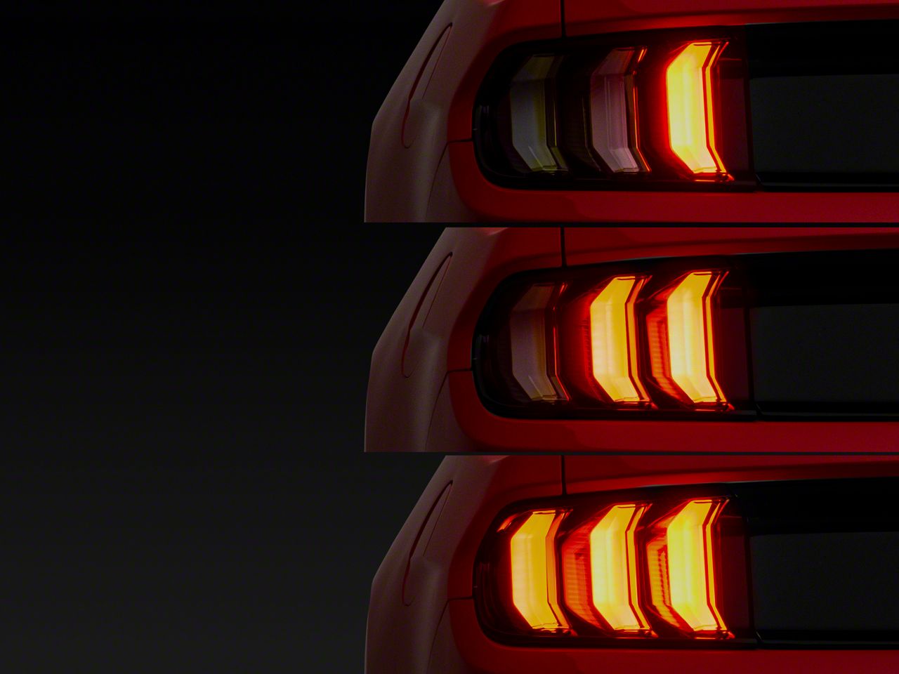 Ford Performance Mustang LED Tail Lights; Black Housing; Clear Lens M ...