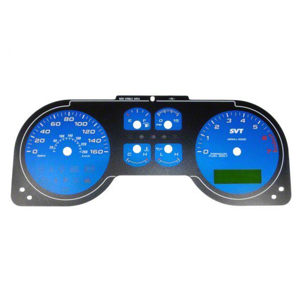US Speedo Mustang Daytona Edition Gauge Face; MPH; Blue SVT084 (07-09 ...