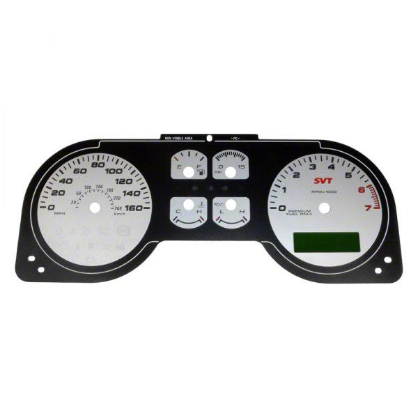 US Speedo Mustang Daytona Edition Gauge Face; MPH; Silver SVT082 (07-09 ...