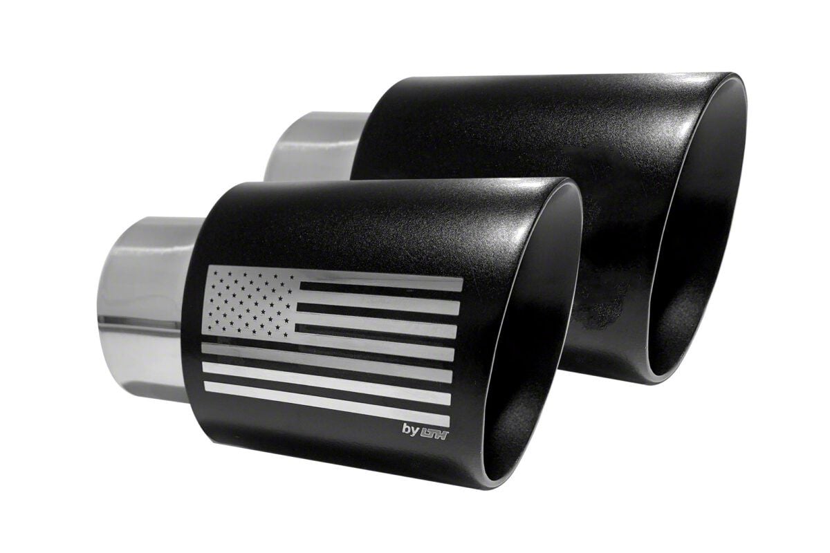 LTH Mustang 4-Inch Patriot Series Exhaust Tips for TruDual Mufflers ...