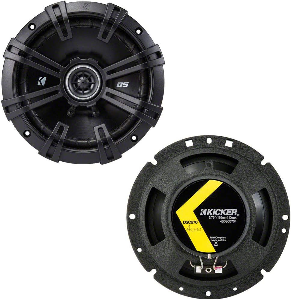 Kicker Mustang DS-Series 6.75-Inch Coaxial Speakers 43DSC6704 ...