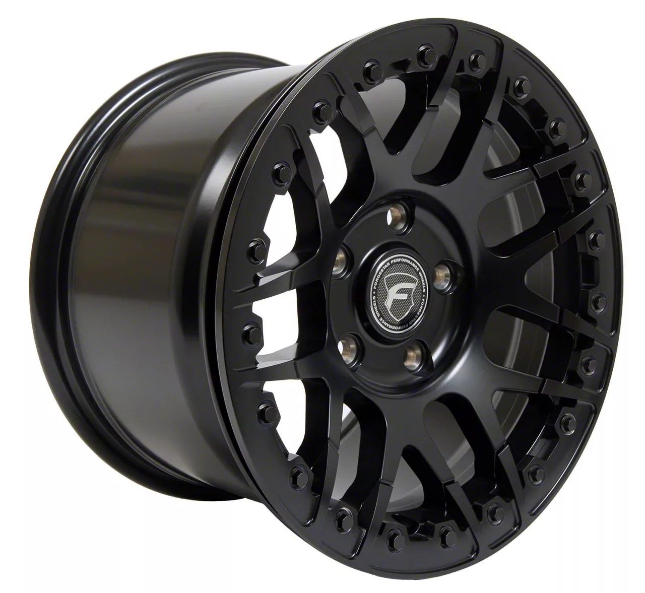 Forgestar Mustang F14 Beadlock Satin Black Wheel; Rear Only; 15x10 ...