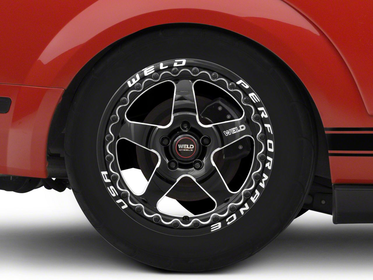 WELD Performance Mustang Ventura Beadlock Gloss Black Milled Wheel ...