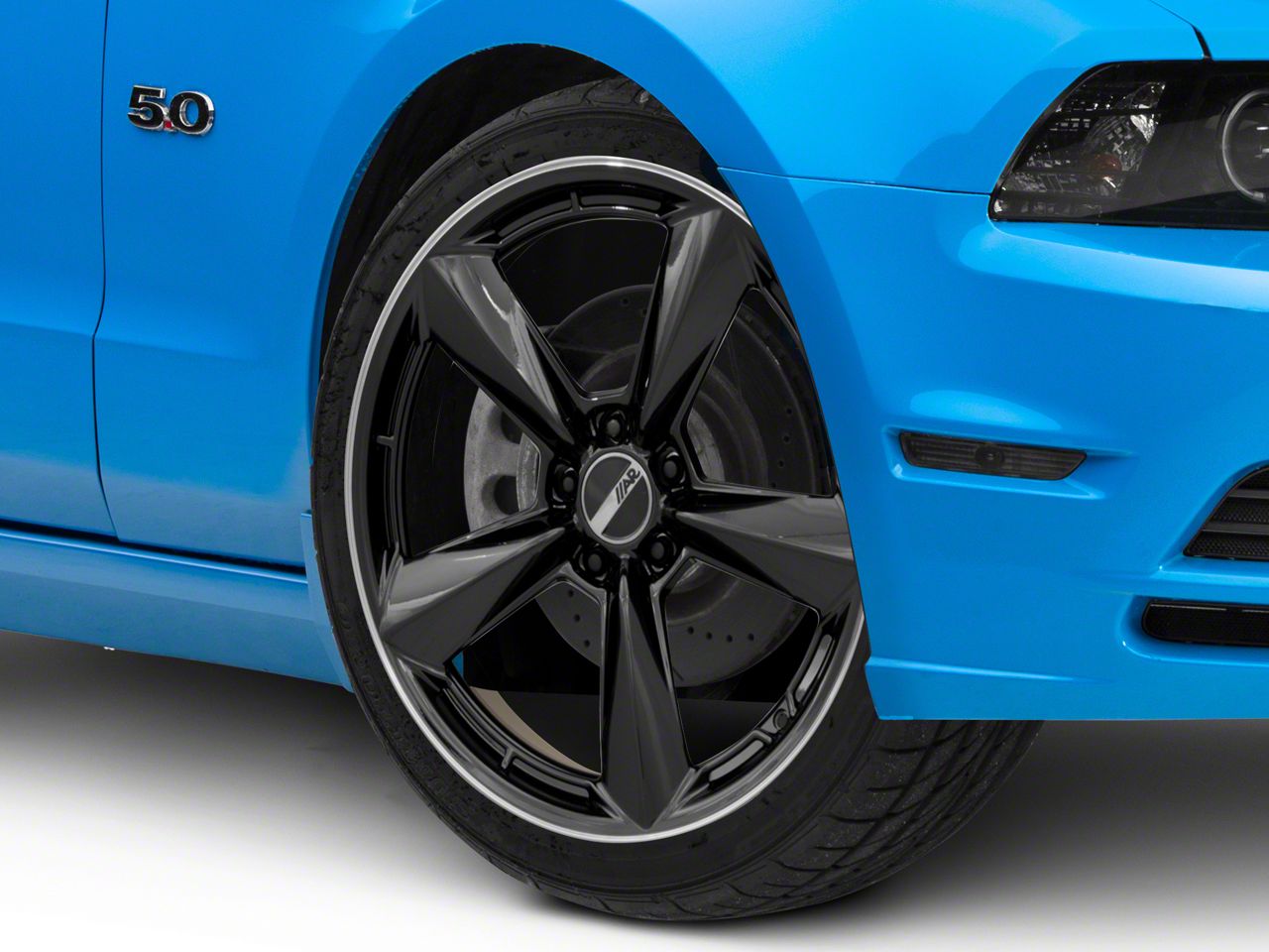 American Racing Mustang TTF Gloss Black with DDT Lip Wheel; 20x9.5 ...