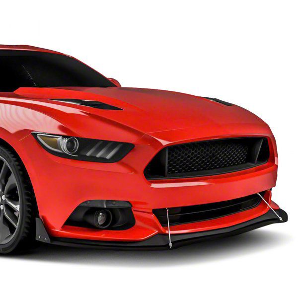 Mustang Front Chin Splitter; Gloss Black Vinyl (15-17 Mustang GT ...
