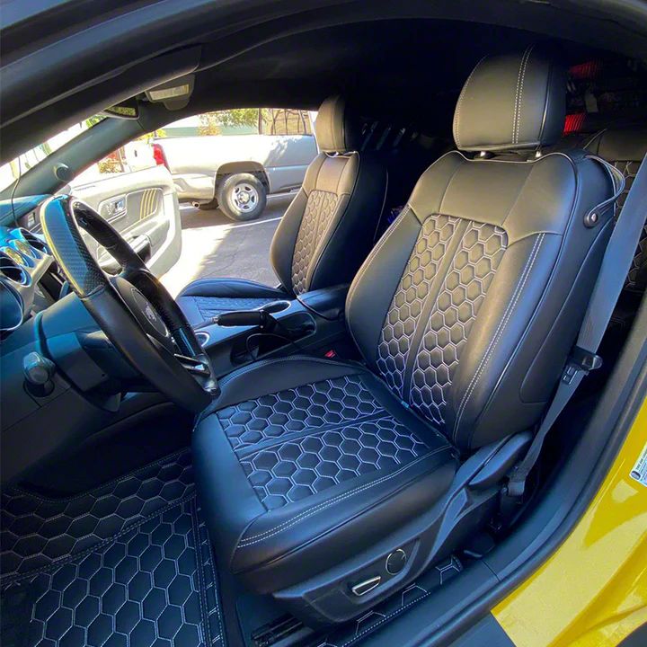 Kustom Interiors Mustang Premium Artificial Leather Front and Rear Seat ...