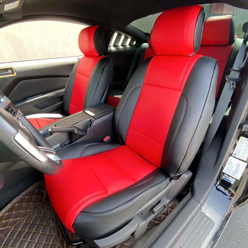 Kustom Interiors Mustang Premium Artificial Leather Front and Rear Seat ...