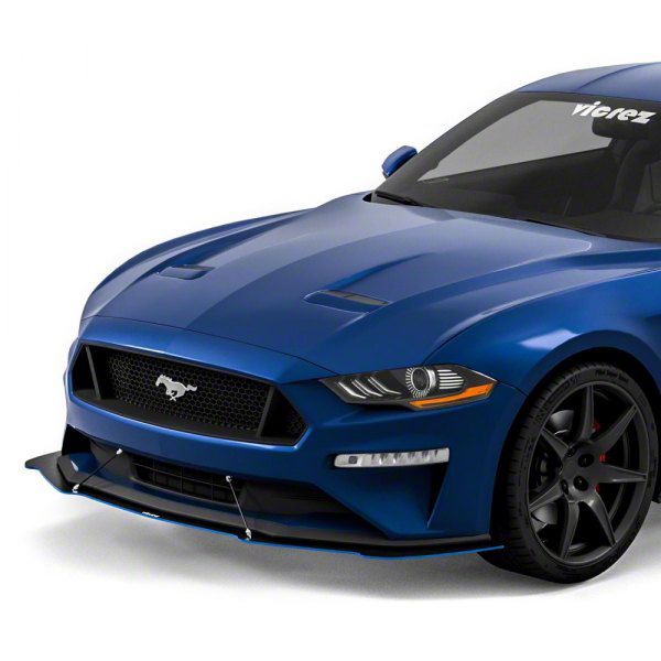 Mustang GT500 Style Front Splitter; Dry Carbon Fiber Vinyl (18-23 ...