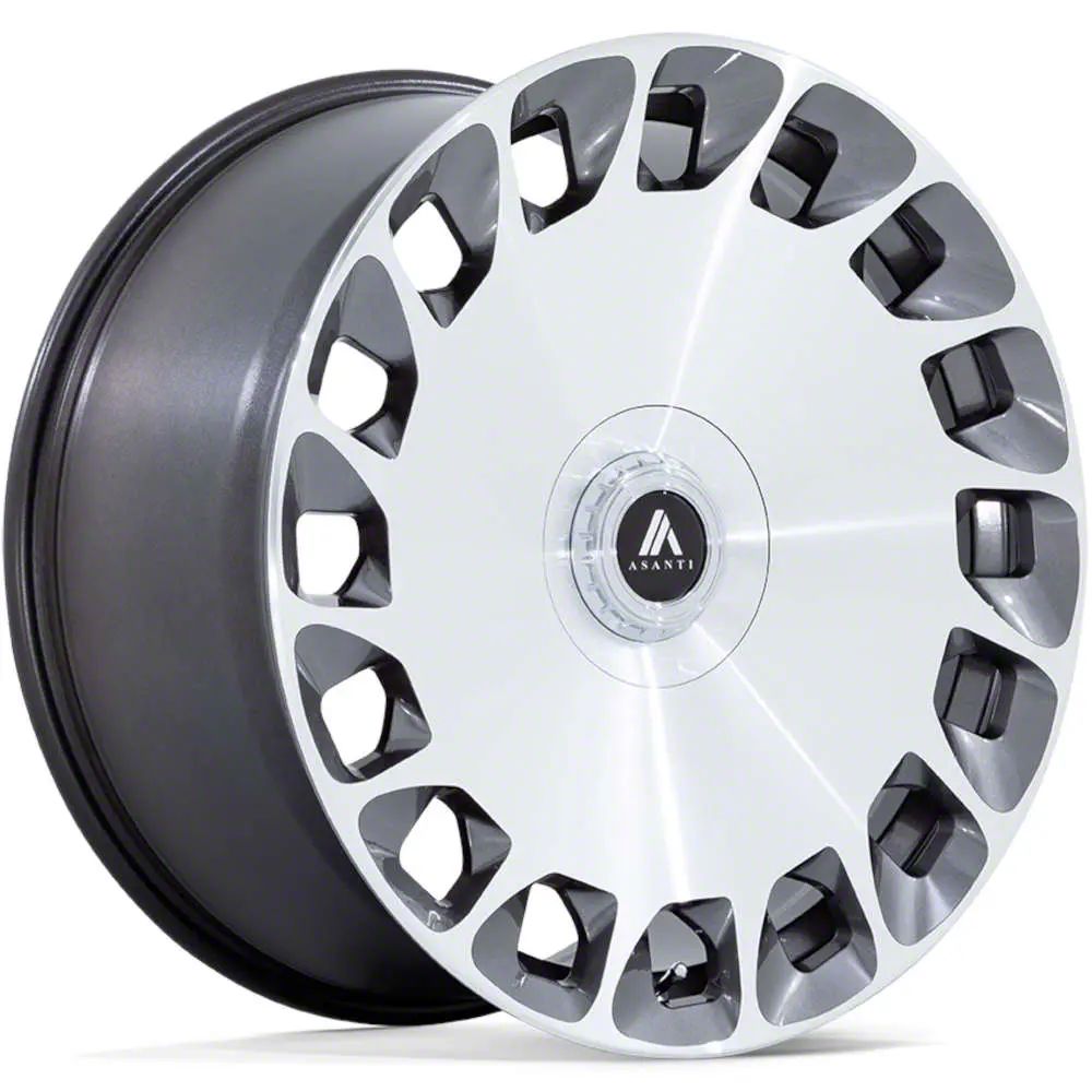 Asanti Mustang Aristocrat Gloss Platinum with Bright Machined Face Wheel; 22x9 AB045AD22900138 ...