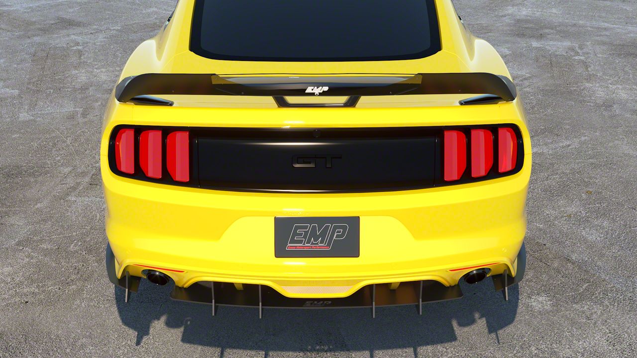 Mustang HDPE Rear Diffuser V3; Matte Black (15-17 Mustang GT Premium ...