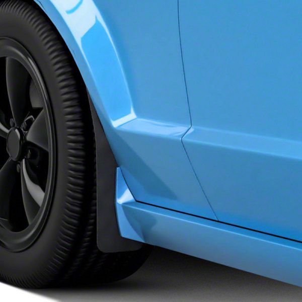 Mustang Mud Flaps; Front; Matte Black Vinyl (05-09 Mustang GT, V6 ...