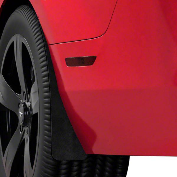 Mustang Mud Flaps; Rear; Matte Black Vinyl (10-14 Mustang GT, V6 ...