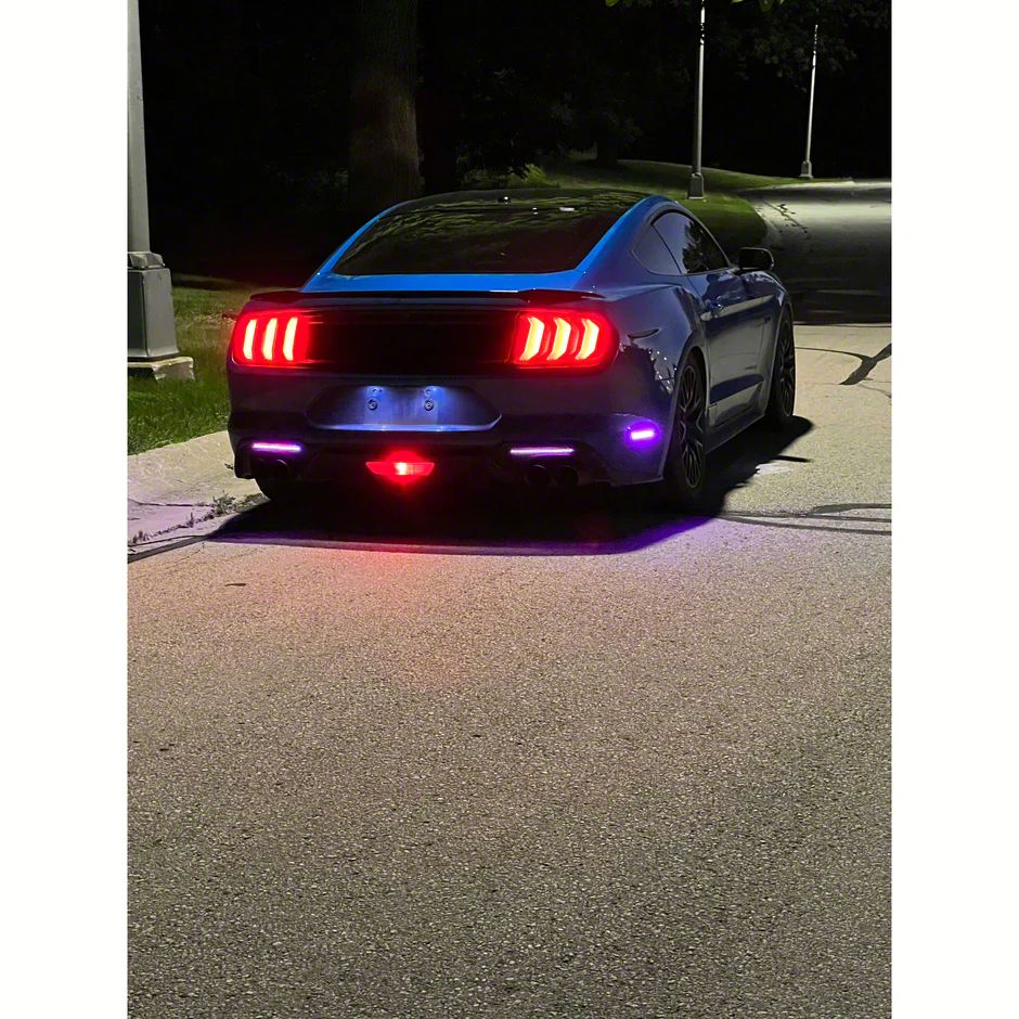 Striker Lights Mustang RGB Rear Reflectors; Clear SL-S550R2 (18-23 ...