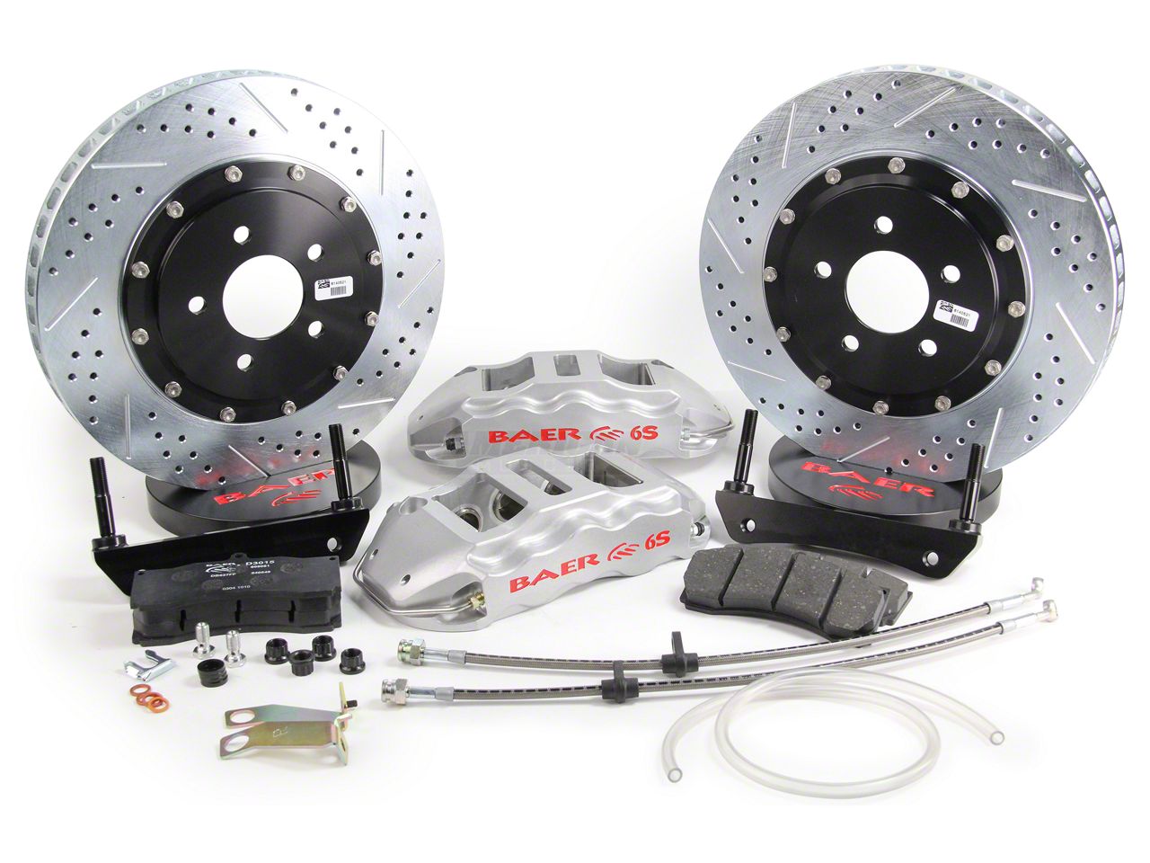 Baer Mustang Extreme+ Front Big Brake Kit; Silver Calipers 4261064S (05 ...