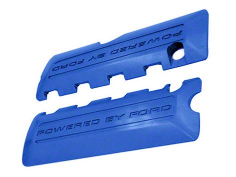 Ford Performance Mustang Coil Covers with Powered By Ford Logo; Blue M ...