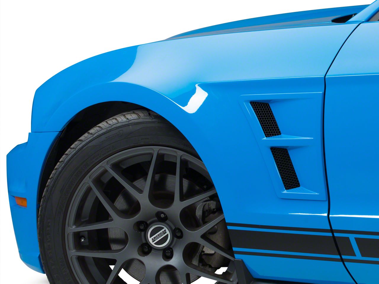 Mustang Fender Vents; Unpainted (10-14 Mustang) - Free Shipping