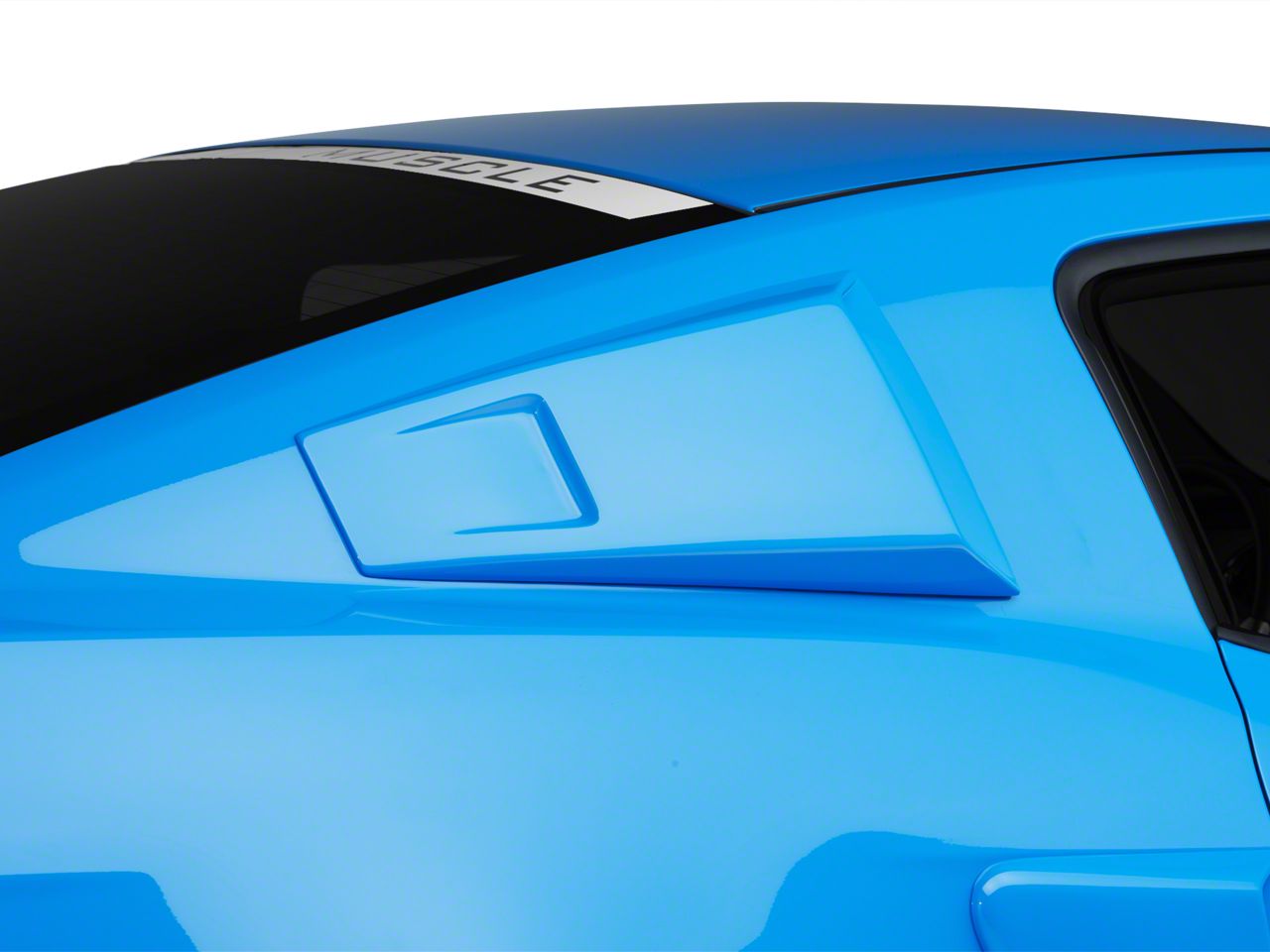 Cervini's Mustang Quarter Window Scoops; Unpainted 4387 (10-14 Mustang ...