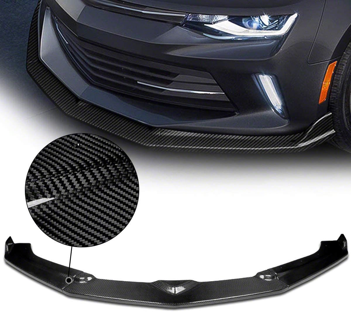 Camaro Front Chin Spoiler; Carbon Fiber (16-18 Camaro, Excluding ZL1 ...