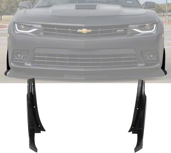 Camaro 1LE Style Front Bumper Winglets; Unpainted (14-15 Camaro SS ...