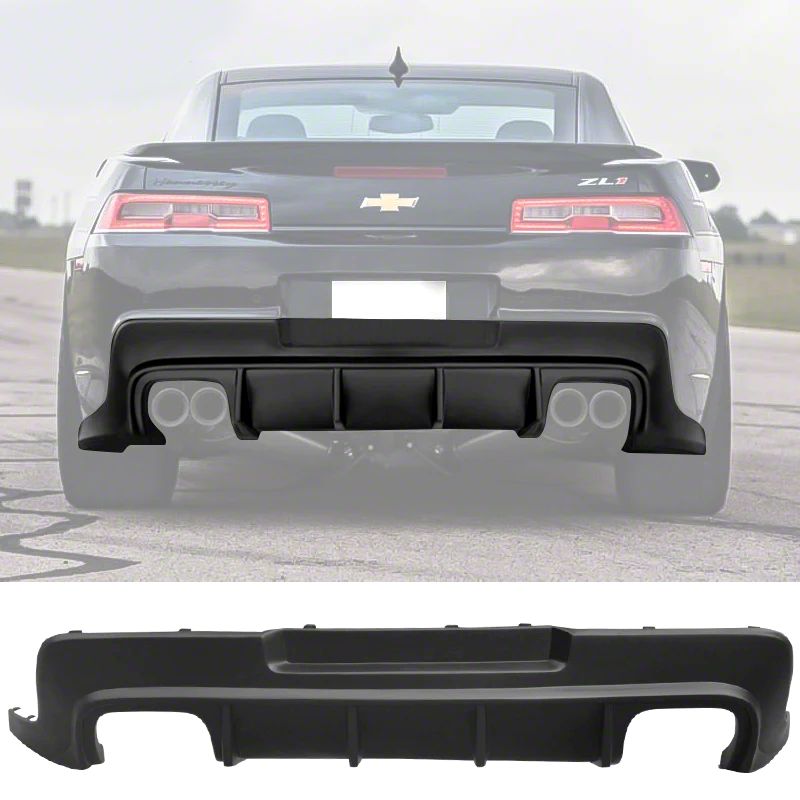 Camaro ZL1 Style Rear Diffuser; Matte Black (14-15 Camaro) - Free Shipping