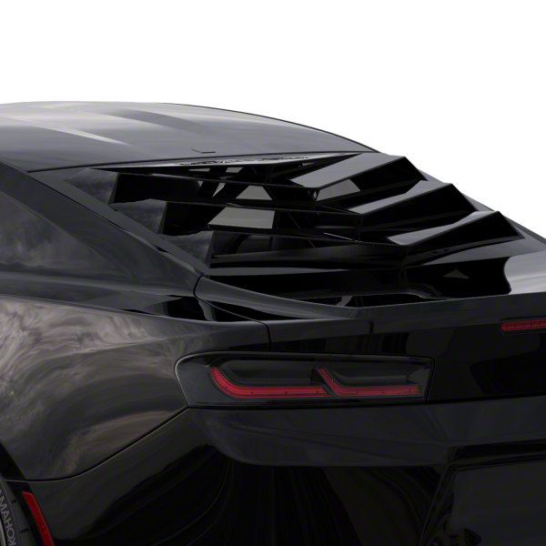 Camaro Bakkdraft Rear Window Louvers; Mosaic Black (16-23 Camaro Coupe ...