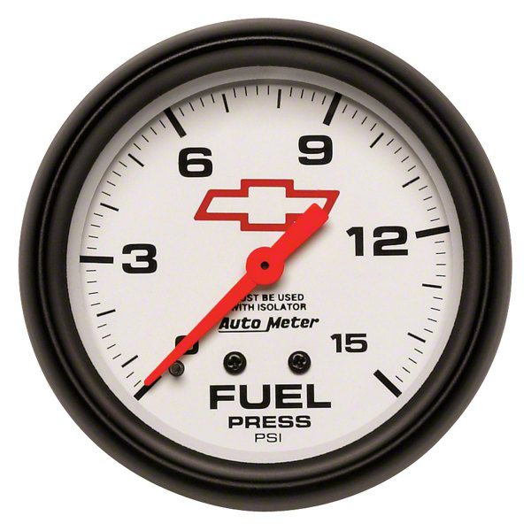 Auto Meter Camaro Fuel Pressure Gauge with Chevy Red Bowtie Logo ...