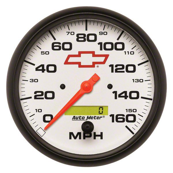Auto Meter Corvette Speedometer Gauge with Chevy Red Bowtie Logo ...