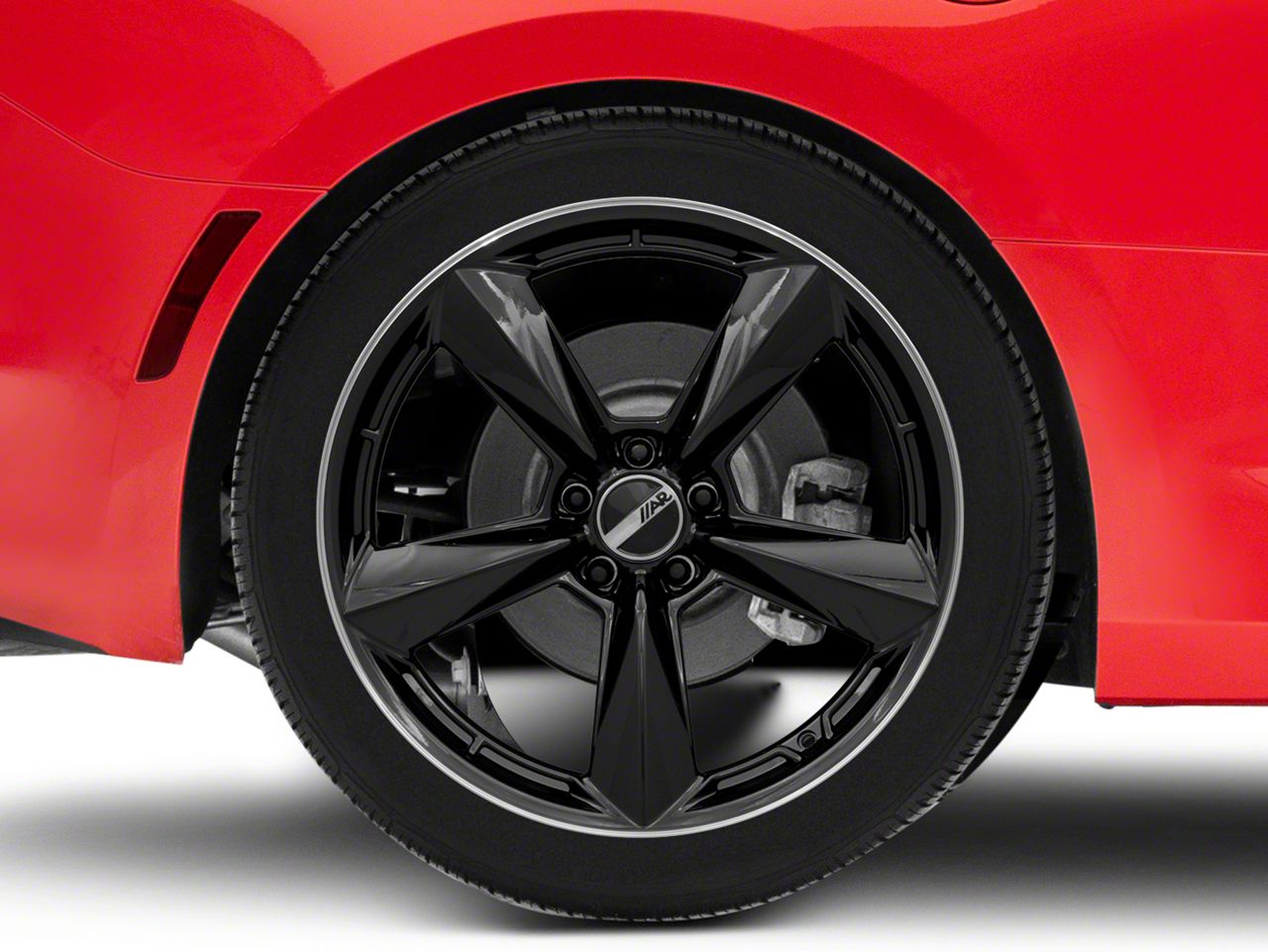 American Racing Camaro TTF Gloss Black with DDT Lip Wheel; Rear Only ...