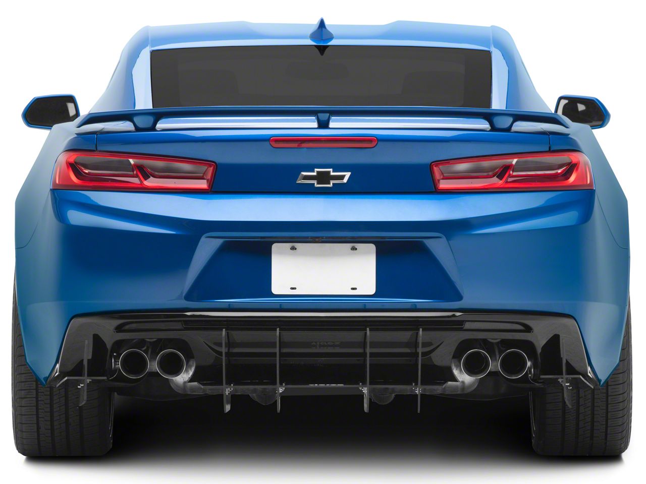 Camaro Genali VR2 Rear Diffuser; Gloss Carbon Fiber Vinyl (16-23 Camaro ...